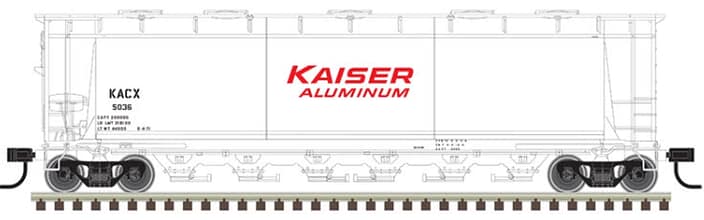 ATLAS HO SCALE 6 BAY CYLINDRICAL HOPPER